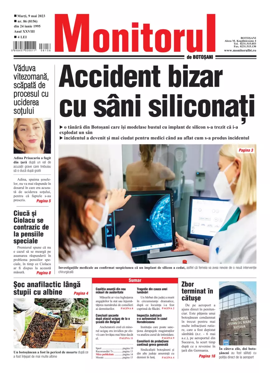 Marți, 9 mai 2023 - Monitorul de Botoșani