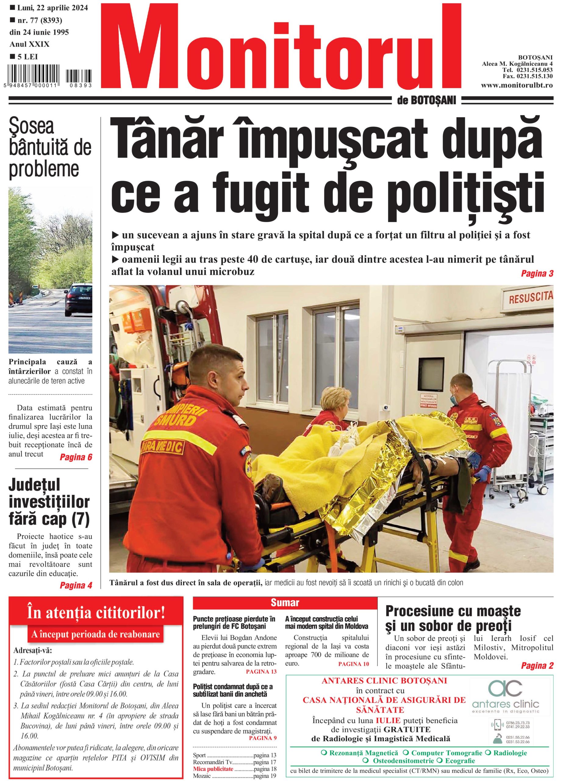 Luni, 22 aprilie 2024 - Monitorul de Botoșani